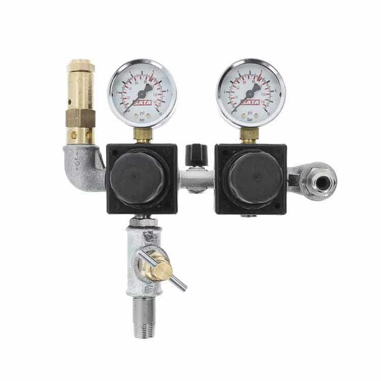 SATA Doppeldruckminderer, kpl. mit Manometer und Sicherheitsventil 6,0 ...